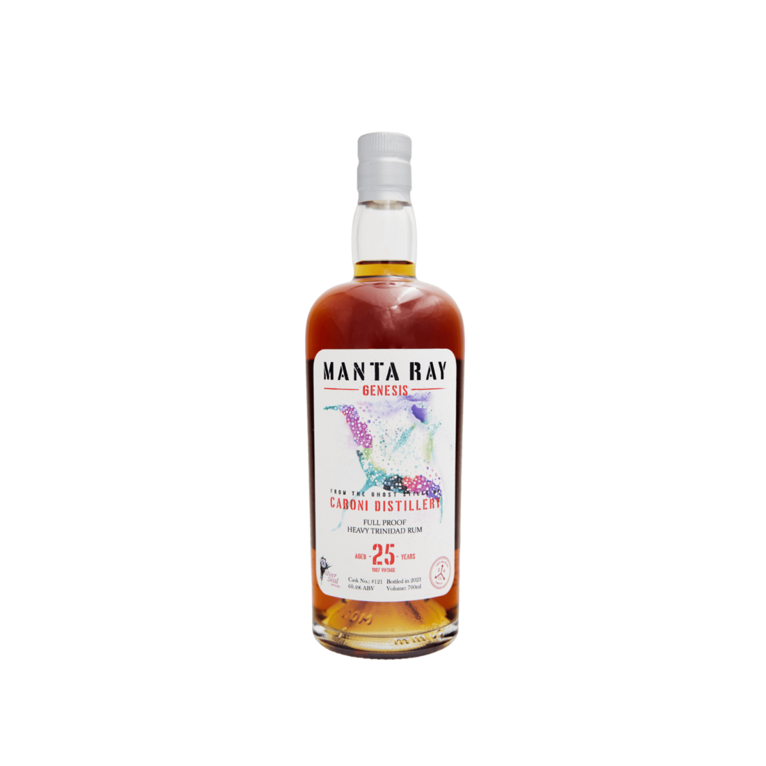 Caroni 1997 25 Year Old Manta Ray Genesis Silver Seal Full Proof ...